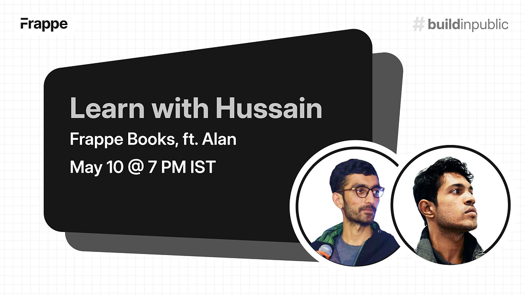 Live coding session for Frappe Books: Hussain + Alan - News - FOSS United