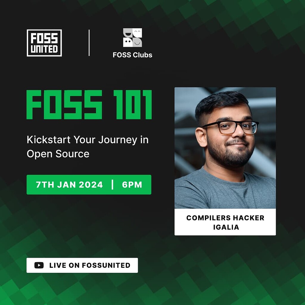 Foss 101 Kickstart Your Journey In Free And Open Source Software Community Event Foss United 
